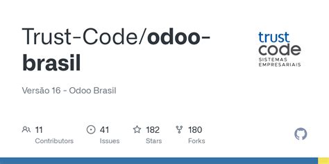 GitHub Trust Code odoo brasil Versão 16 Odoo Brasil