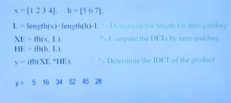 Fourier Transform ~ Use Dft To Calculate Linear Convolution