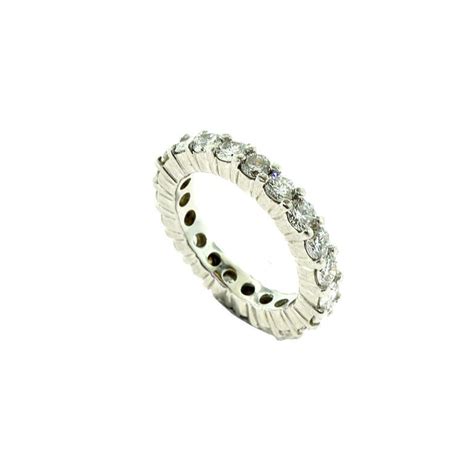 Round Brilliant Cut Full Diamond Eternity In Platinum Ring For Sale At