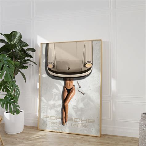 Porsche 911 Vintage Racing Girl Poster Cars Hypebeast Digital