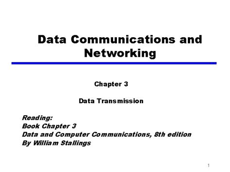Data Communications And Networking Chapter 3 Data Transmission