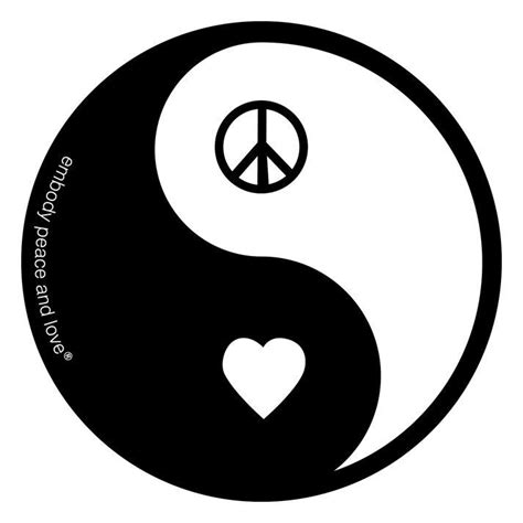 Yin Yang Peace And Love Sticker Yin Yang Tattoos Peace And Love Yin