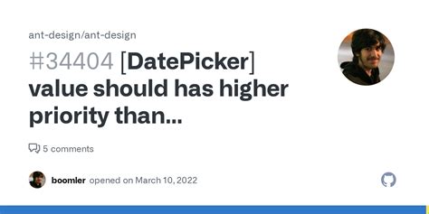 DatePicker Value Should Has Higher Priority Than DefaultPickerValue Issue Ant