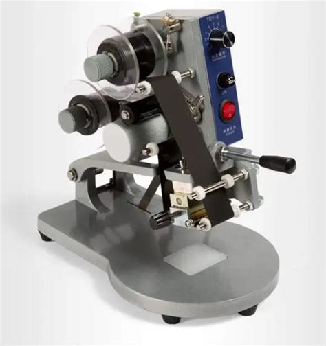 Manual Hot Stamp Ribbon Number Expiry Date Coder Printer For Plastic
