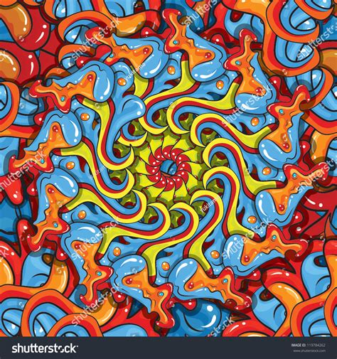 Vector Psychedelic Seamless Pattern Eps10 119784262 Shutterstock