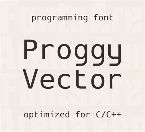 Free Font Proggy Vector By Tristan Grimmer FontsArena