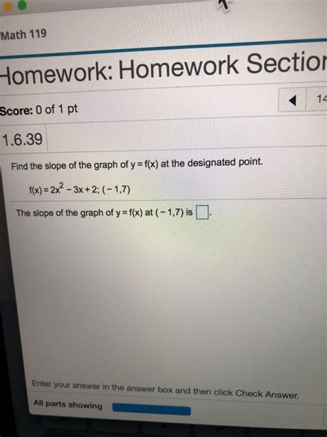 solved math 119 homework homework section score 0 of 1 pt