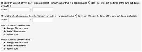 solved in x dx write out the terms of the sum but do not