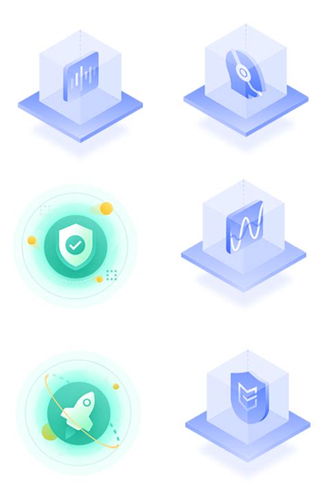 科技互联网大数据插画图标