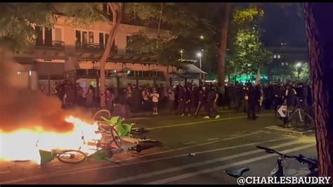 ⚡️ Во Франции беспорядки Идут столкновения протестующих с полицией