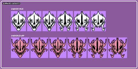 Undertale Underswap Gaster Blaster Spritesheet By Sharfav3in On Deviantart