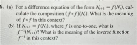 Solved A For A Difference Equation Of The Form Chegg