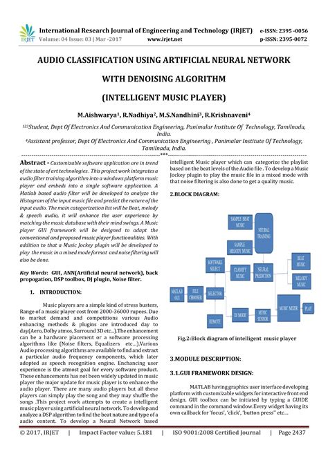 audio classification using artificial neural network with denoising