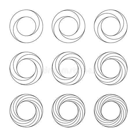 Circle Set Line Design Connected Symbols Stock Vector Illustration Of Element Cosmic