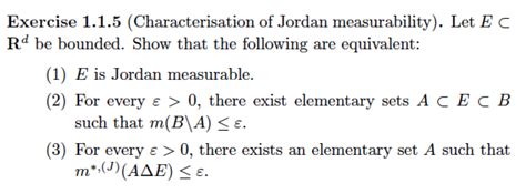 [real analysis measure theory] properties of jordan measurable sets