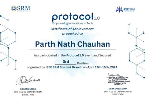 Parth Nath Chauhan On Linkedin Im Thrilled To Share The Success Of