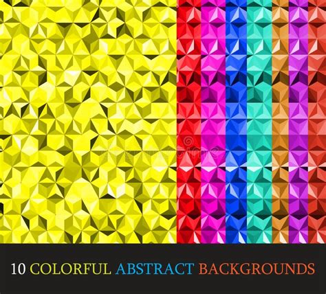 Colorful Abstract Geometric Background With Triangular Polygons Stock Illustration