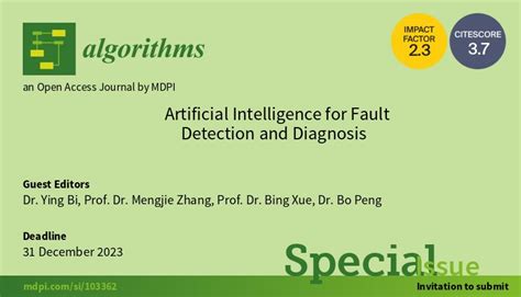 Algorithms Mdpi On Linkedin Specialissue Faultdetection Faultdiagnosis Callforpapers