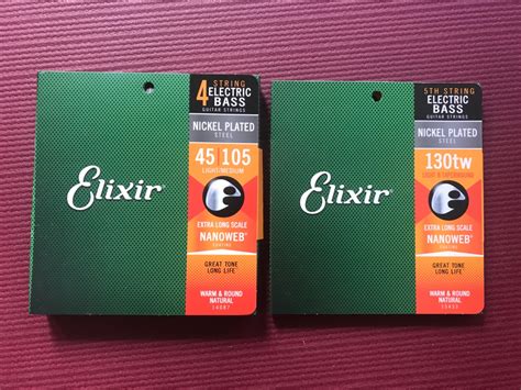 Elixir 5 String Extra Long Scale Bass Strings