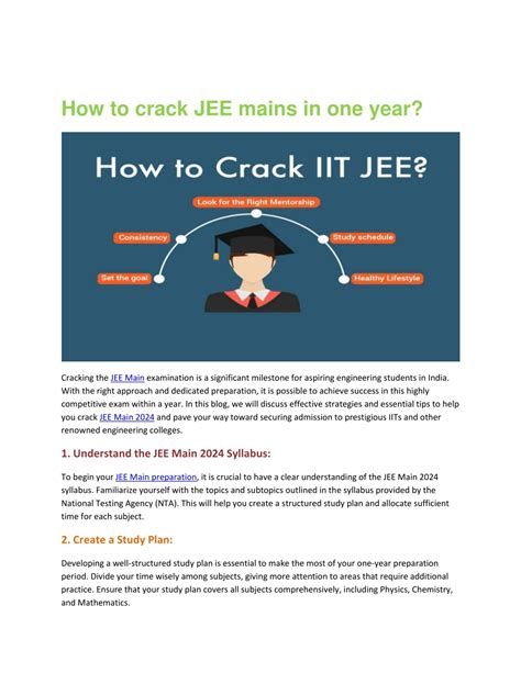 Ppt How To Crack Jee Mains In One Year Powerpoint Presentation Free Download Id