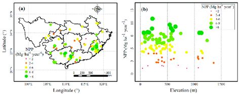 Net Primary Productivity Npp Spatial Distribution Of P Massoniana