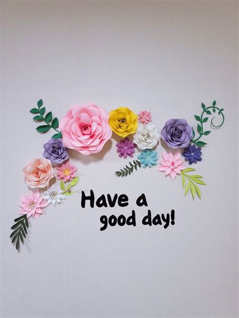 페이퍼플라워 벽장식 종이 꽃 벽 크리스마스 카드 공예