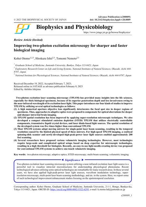 Pdf Improving Two Photon Excitation Microscopy For Sharper And Faster Biological Imaging