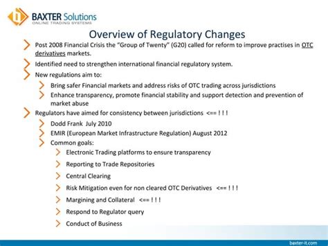 Emir Dodd Frank For Fx Participants Ppt