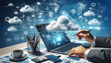 Premium Photo Photo Realistic As Cloud Computing And Remote Work Solutions With Connectivity