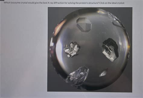 Solved Which Lysozyme Crystal Would Give The Best X Ray