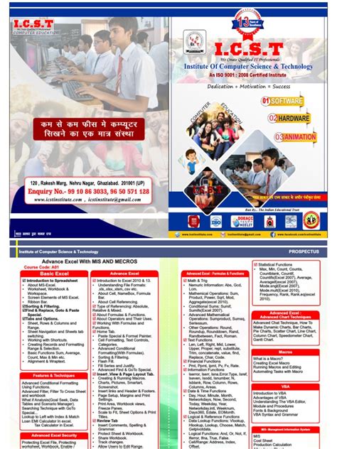 advance excel with mis and macros pdf microsoft excel computing