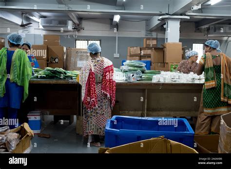 New Delhi India September Group Of Indian Women At Work Inside Manufacturing