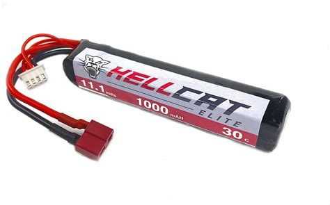 Hellcat Elite Airsoft Battery Lipo 11 1v 1000mah 30c Single Pack Deans Connector