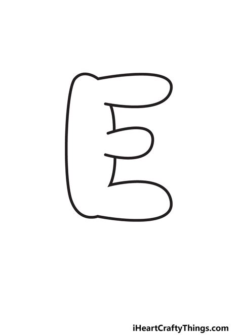 Bubble Letter E Coloring Sheet
