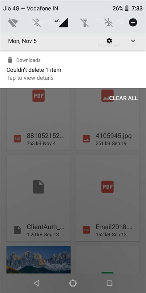 Downloading File Not Deleted From Downloads Message But Got Disappeared Android
