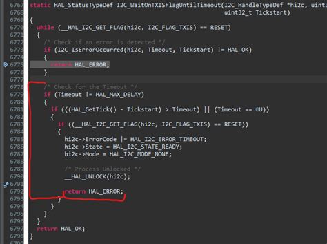 i2c error in sending data for the oscilloscope stmicroelectronics