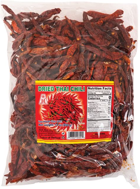 Jhc Dried Thai Chili M 14 Oz 30case Item 53214