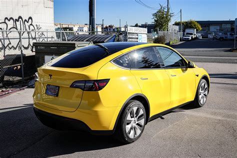 Tesla Model Y Yellow Wrap Twiisted Wrap