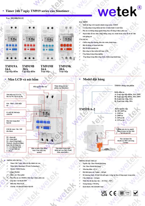 Sinotimer Tm919h 16a Timer 24h 7 Ngày đầu Ra điện áp Có Màn Lcd Giá Rẻ Nhưng Hàng Tốt