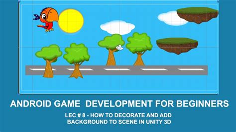 How To Decorate And Add Background To Scene In Unity 3d 08 Android Game In Unity 3d Tutorial