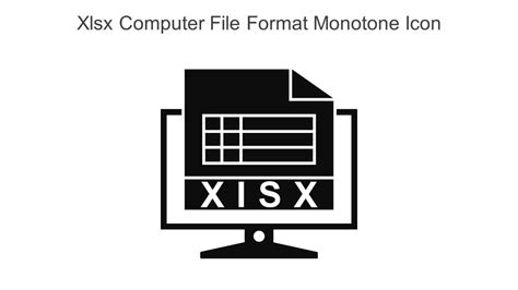 Xlsx Computer File Format Monotone Icon In Powerpoint Pptx Png And Editable Eps Format Ppt Template
