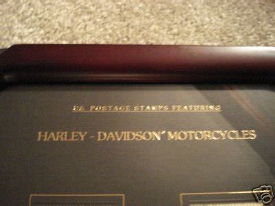 Harley Davidson Collectible Framed U S Postage Stamps 20080155