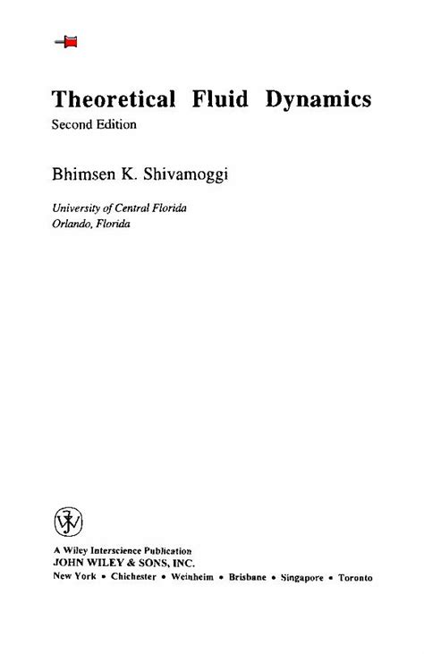 Pdf Theoretical Fluid Dynamics · The Incompressible Fluid 16 Hamiltonian Formulation Of Fluid
