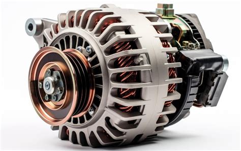 Premium Ai Image Highquality Engine Alternator On White Background