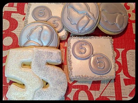 For A Friends Double Nickel Or 55th Birthday Coin Cookies 55th