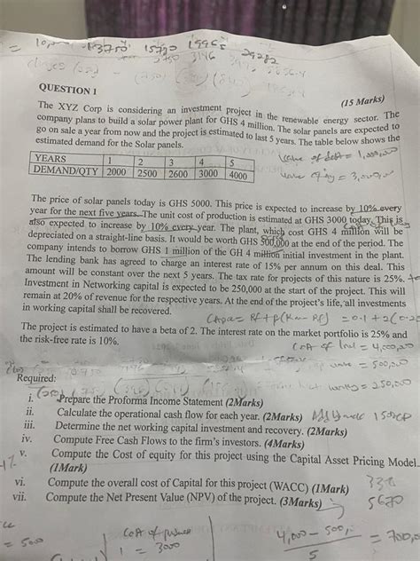 solved question 1 15 ﻿marks the xyz corp is considering an