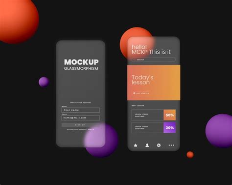 Glassmorphism Ui Design Psd High Quality Free Psd Templates For