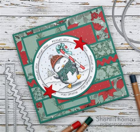 Dis Digi Stamps Candy Cane Penguin Digi Holiday Card Paperesse