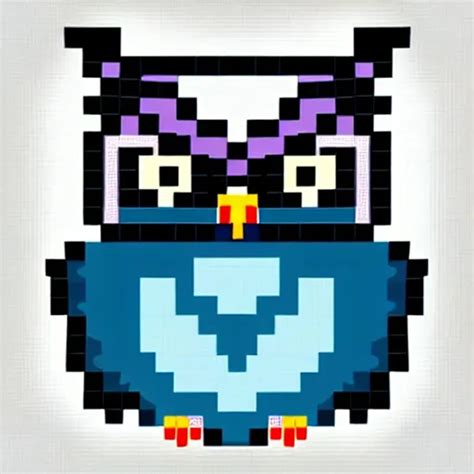Pixel Style Picture Of An Owl Pixel Art Centered Openart