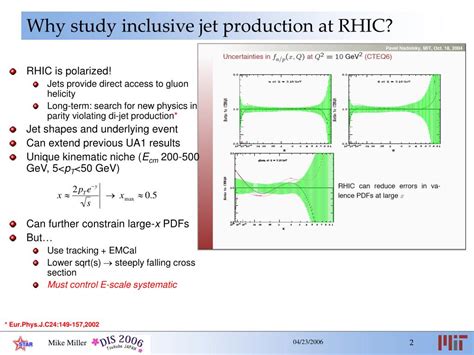 Ppt Measurement Of The Inclusive Jet Cross Section In Pp Collisions